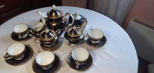 Чайный фарфоровый сервиз Echt Weimar Kobalt