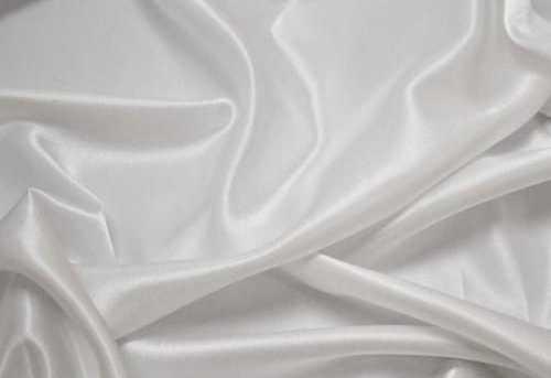 Ткань сатин 150 см/100 м Однотонный белый в руло