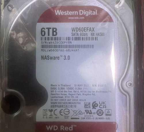 Wd red Жесткий диск 6тб wd60efax новый