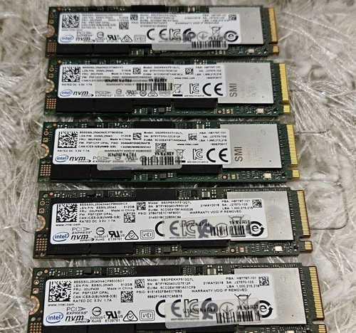 SSD M.2 Intel -512GB Nvme (Здоровье 84-95%)