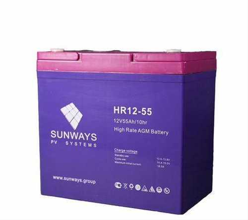 Аккумуляторная батарея sunways HR 12-55