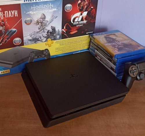 Sony playstation 4 slim 1tb с играми