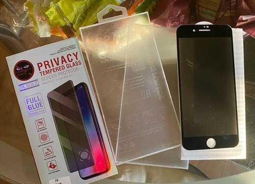 Защитное стекло на iPhone 7 / 8 plus Анти-Шпион