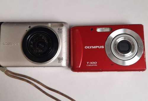 Компактный фотоаппарат Canon и Olympus