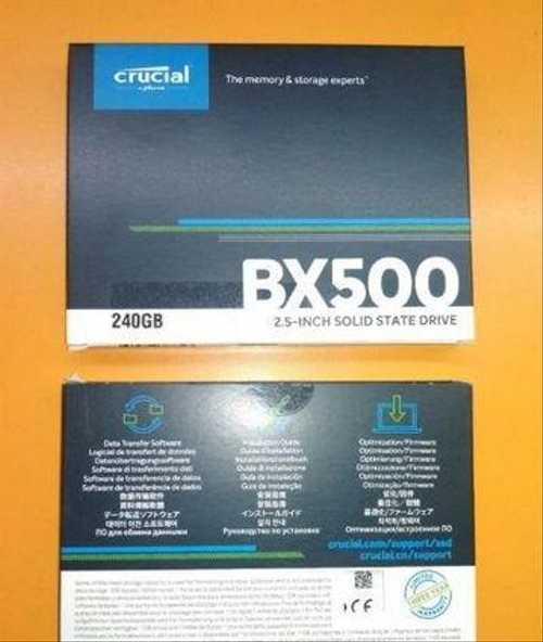 Жёсткий диск SSD Crucial BX500 2.5" 240Gb