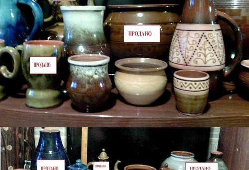 Керамика вазы, кувшины, кружки, крынки, чашки и др
