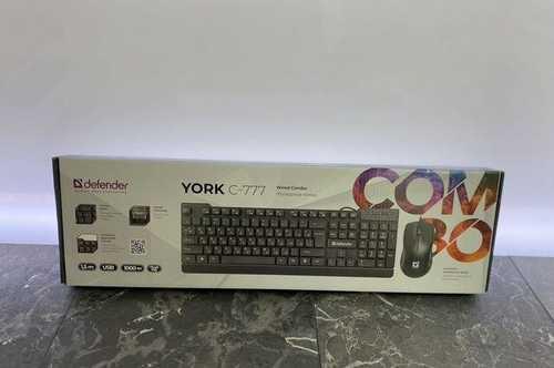 Комплект клавиатура и мышь Defender York C-777