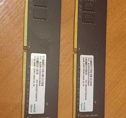 Оперативная память Apacer 2x8gb ddr4