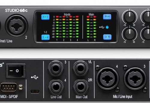 PreSonus Studio 68C аудио/midi интерфейс,USB-C