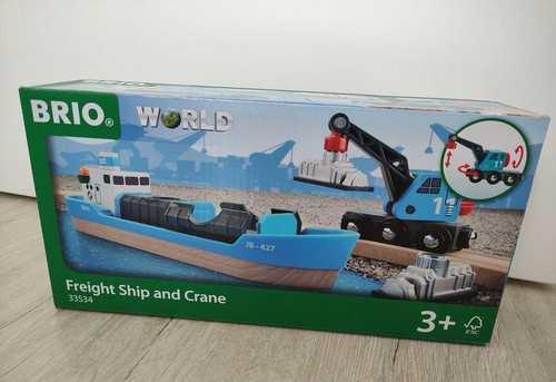 Brio Локомотив кран-погрузчик и корабль, 33534