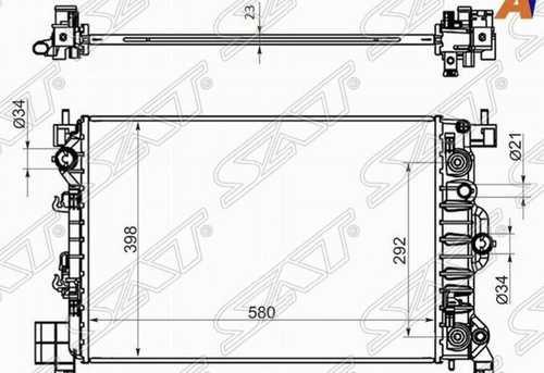 Радиатор Chevrolet Aveo T300 (11-15г) 1.6 АКПП
