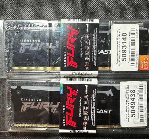 Оперативная память Kingston Fury DDR5 2X8 6000 Mhz