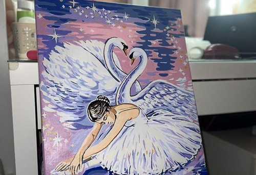 Картина балерина и лебеди