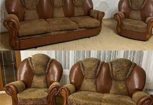 2 Кожаных дивана и 2 кресла