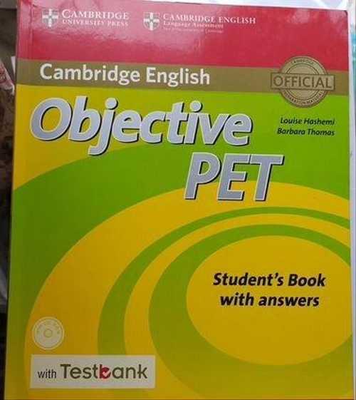 Учебник английский Cambridge Objective PET + диск