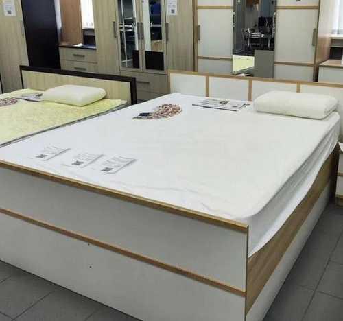 Кровать Сакура 1,6 метра (сонома-белый)