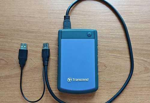 Внешний HDD диск transcend StoreJet 1TB бу