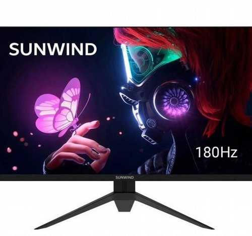 SunWind 27" SUN-M27BG130 черный IPS LED 3ms 16:9 hdmi матовая 300cd 178гр/178гр 2560x1440 180Hz G-Sy