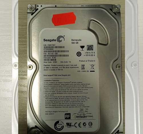 Жесткий диск hdd Seagate barracuda 500 гб SATA