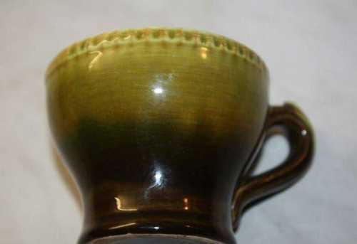 Кофейная чашка сервиз "В лесу", обливная керамика