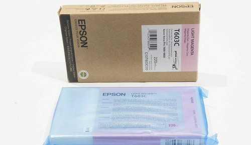 Картридж Epson T603C Light Magenta 220мл 01.2019