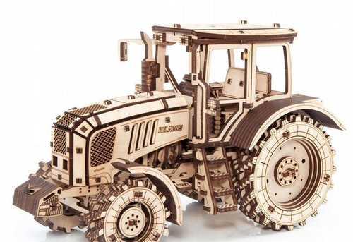 Сборная модель деревянная 3D EWA Трактор беларус 2