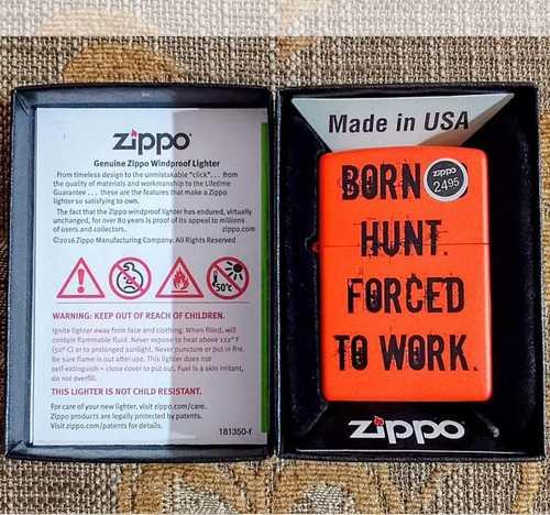 Zippo 29269 Born to Hunt Оригинал