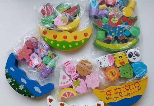 Деревянные игрушки балансир. Цена за все