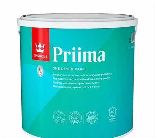 Краска интерьерная Tikkurila Priima C матовая (2,7