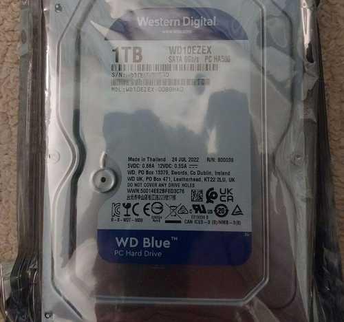 Жесткий диск 3.5" Western Digital Blue 1 Тб WD10ez