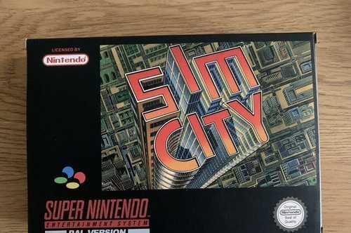 Картридж Sim City для snes Super Nintendo (PAL)