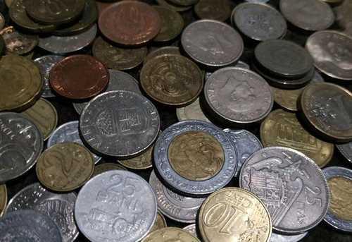 Коллекция монет иностранных 96шт