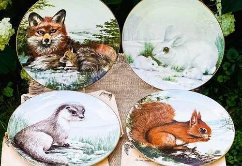 Crown Staffordshire тарелки с животными, Англия