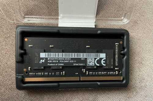 Озу RAM micron DDR4 4gb 2400 MHz 1Rx16