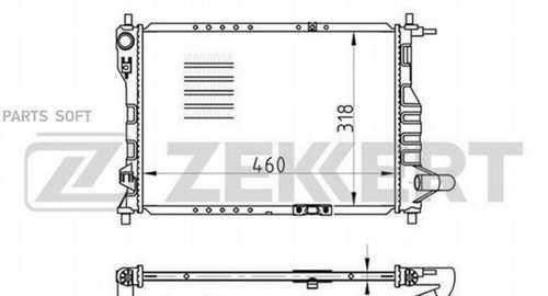 Радиатор охлаждения Шевроле Spark (M200) 05