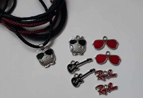 Подвески ray ban сова гитара очки