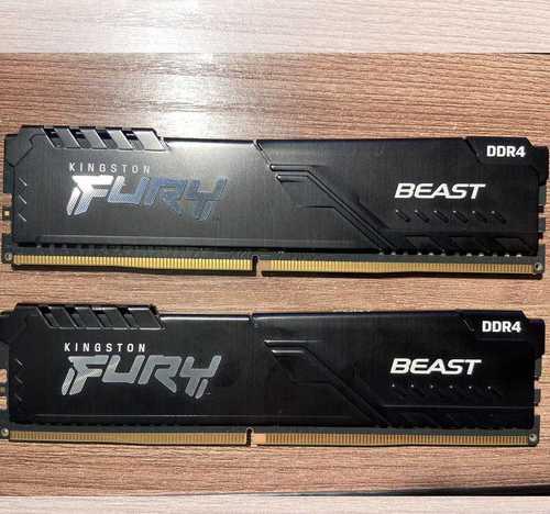 Ddr 4 kingston fury beast 2666mhz (2\8gb)