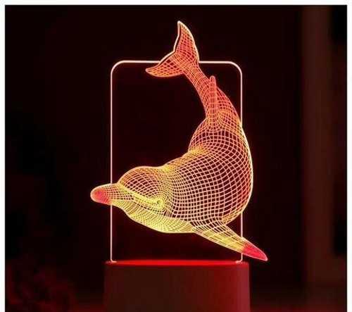 Светильник "Большой дельфин" LED RGB