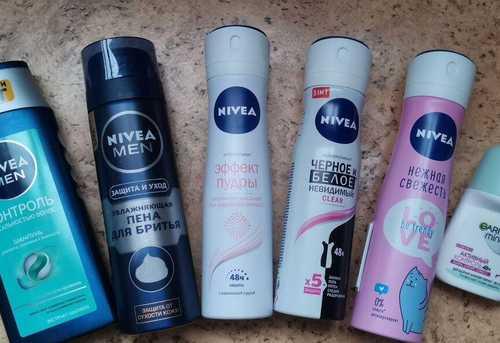 Дезодоранты Nivea, Garnier новые