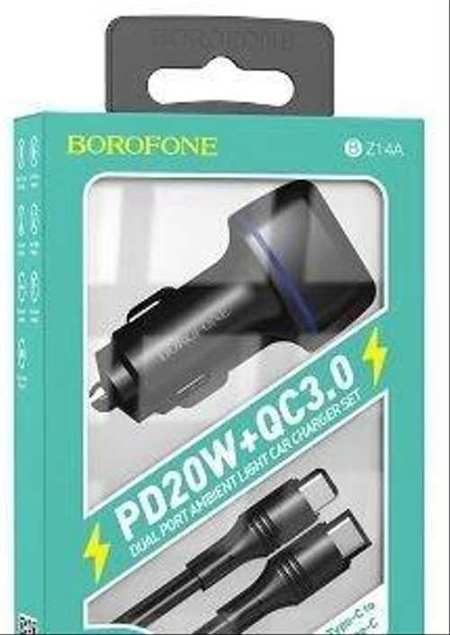 Азу borofone BZ14A USB-C/Lightning+ QC 3.0 Черный