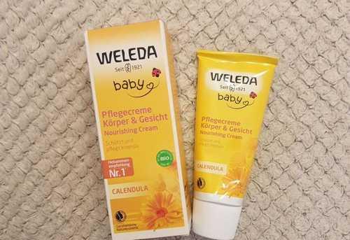 Новый детский крем weleda baby с календулой