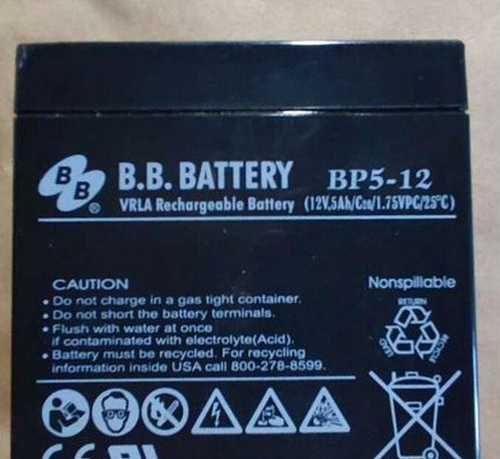 Аккумуляторная батарея b.b. battery bp 5-12