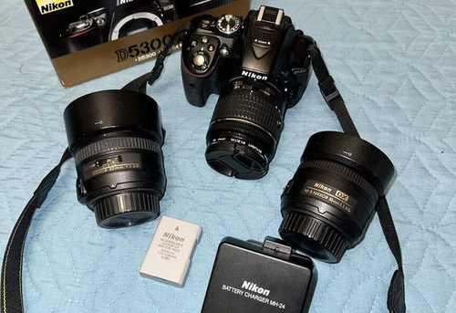 Nikon d 5300 kit + 35mm f/1,8G + 55mm f/1,4G