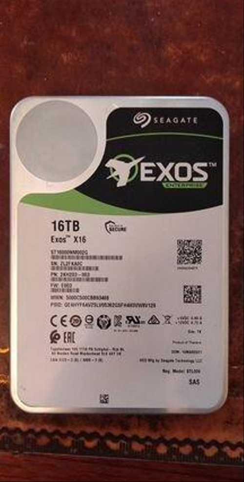 Жесткий диск HDD Seagate Exos X16 16TB SAS