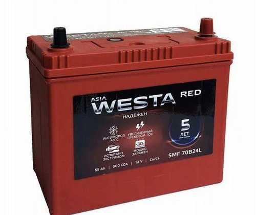 Аккумулятор westa asia (70B24L) 6ст-50 (о.п) 500А