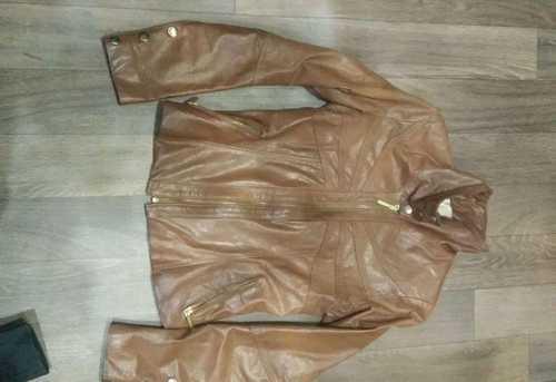 Куртка натур кожаная и джинсовая 40-42 размер