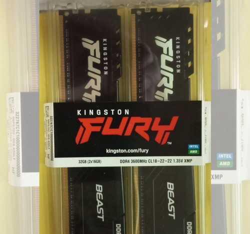 Оперативная память ddr4 16gb 3200 fury