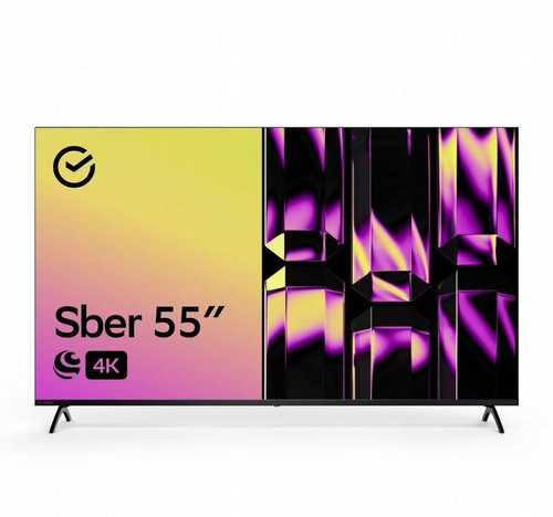 Телевизор 4К 55 дюймов Sber SDX-55U4123B