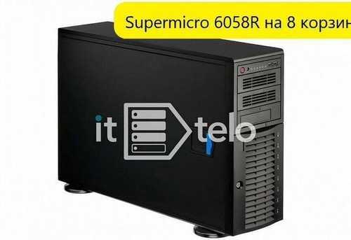 Сервер Supermicro 6058R на 8 корзин REF