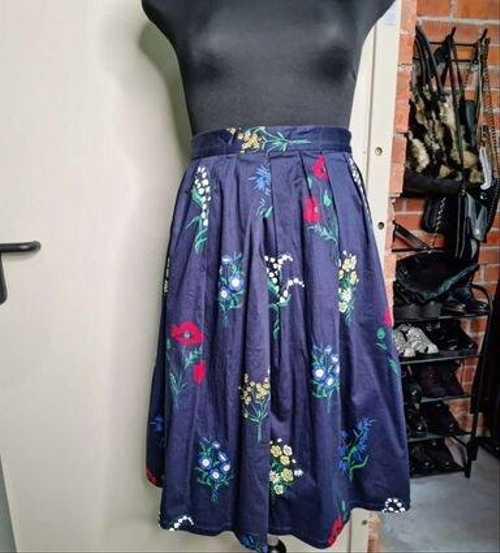 48-52 Новая юбка с цветами